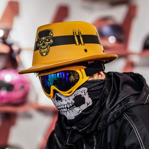 Vintage Motorcycle Half Helmet Gentleman Hat Helmet Rider Helmet ...