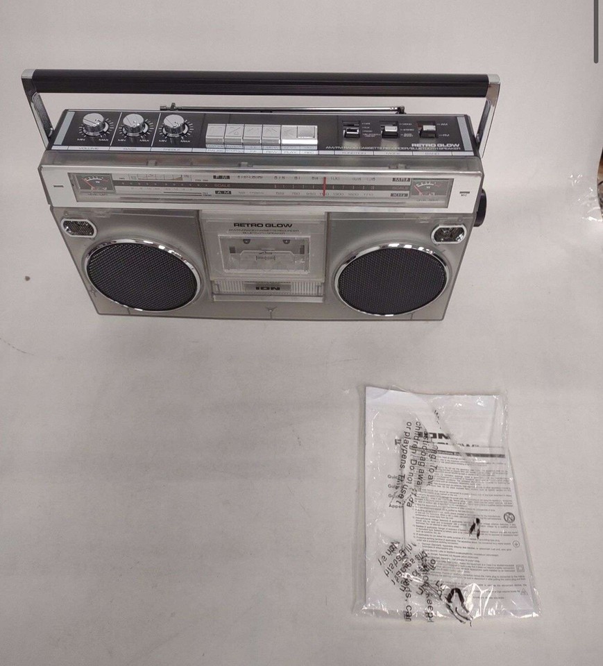 ION Audio Retro Modern Glow Boombox with Cassette Player, NEW ...