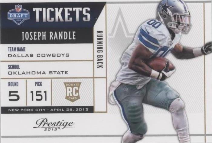 2013 Panini Prestige - Nfl Draft Tickets Joseph Randle #29 (RC) for ...