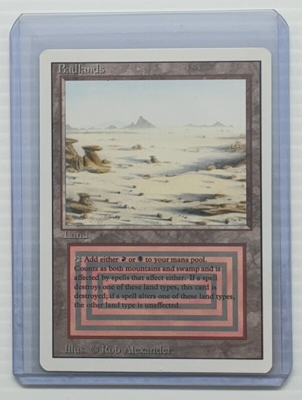 1993 Magic the Gathering MTG Badlands 94 Revised Dual Land Rare Never ...