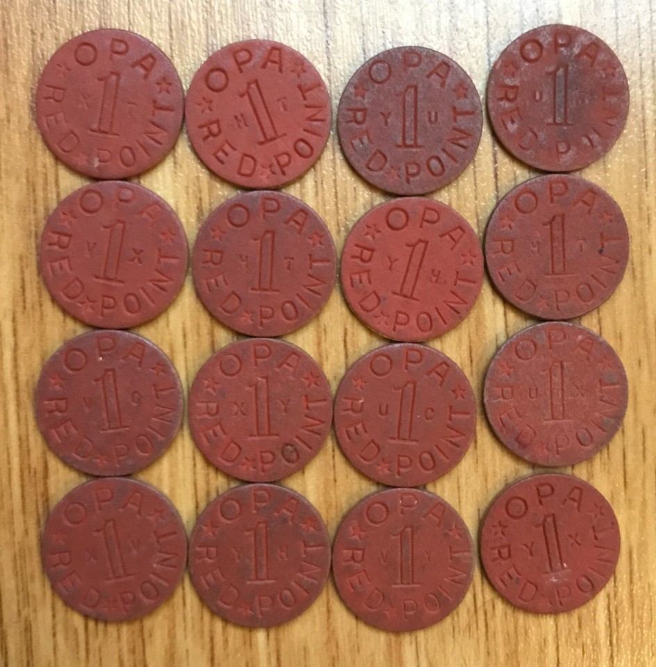 Red OPA WWII Ration Token (World War Two II Office Price Administration ...