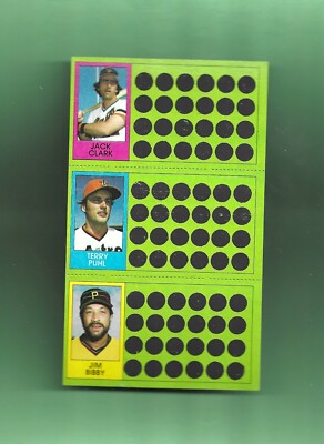 1981 Topps Scratch Off 3 in 1 JACK CLARK/TERRY PUHL/JIM BIBBY SHARP! | eBay
