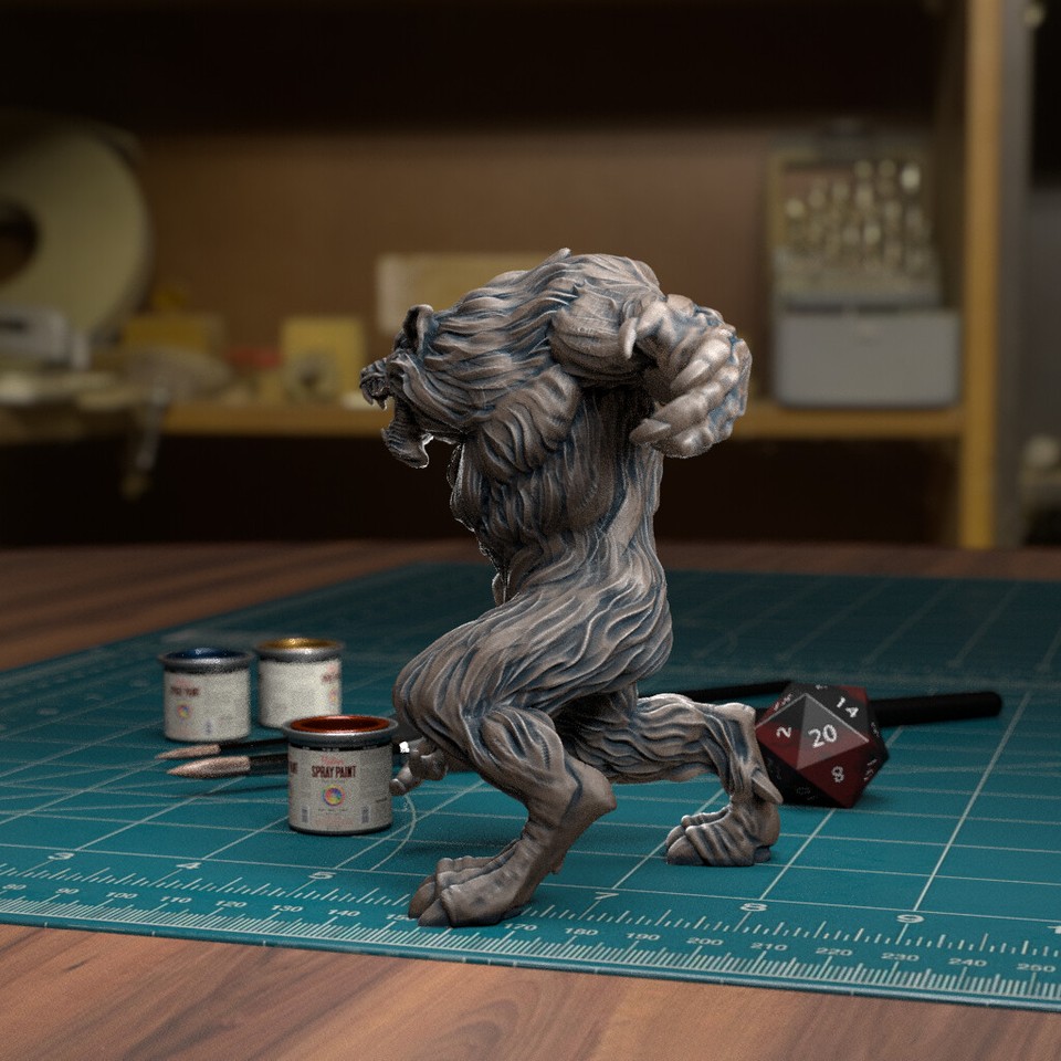 Werewolf Alpha Wolf Fighter Barbarian Miniature | D&D DnD | eBay