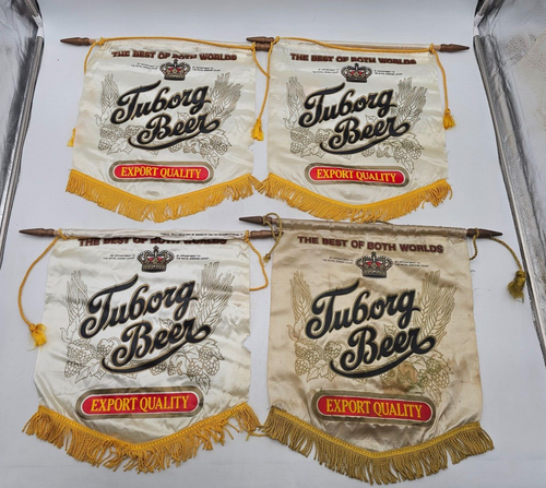 4 Vintage G Heileman Brewery Tuborg Beer Bar Tavern Fabric Vertical ...