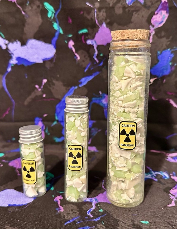 Crushed Glowing Uranium/Vaseline/Jadeite Vintage Depression Glass Shard ...