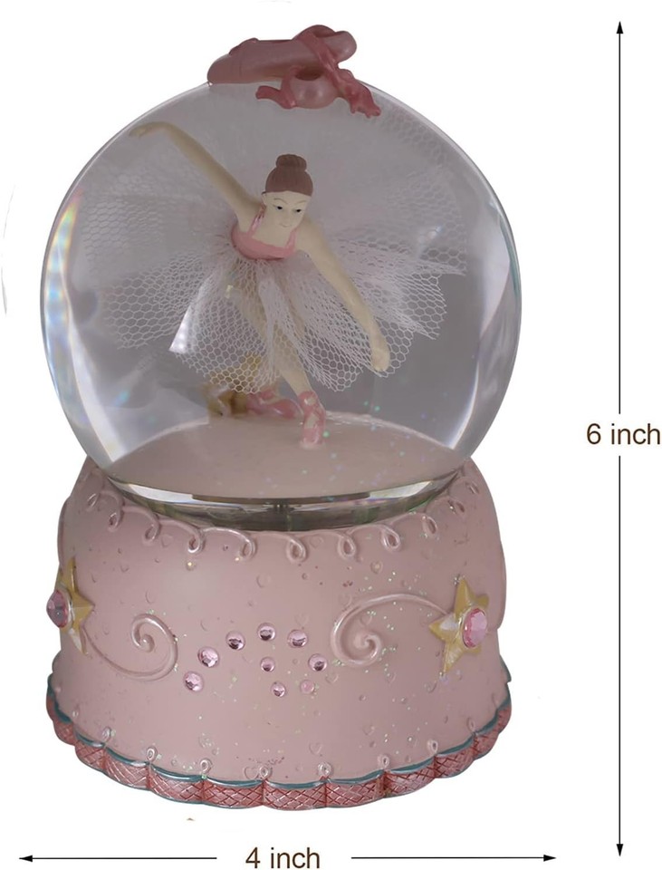 Swan Lake Music Box Ballerina Color Changing Lights Dancing Ballerina ...