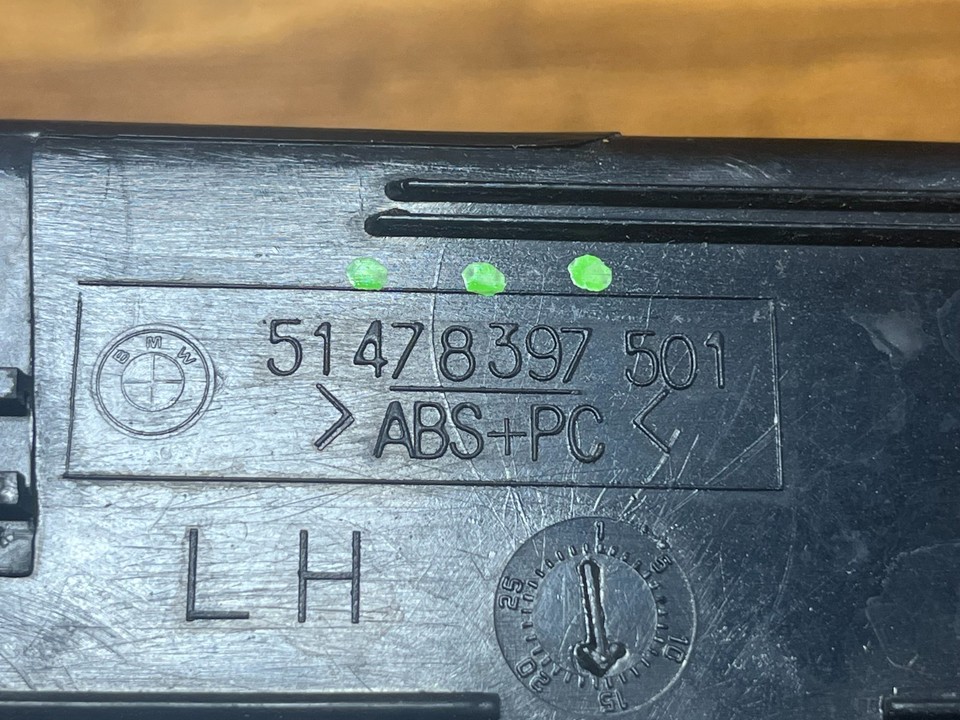 1996-2002 BMW Z3 E36 Roadster Left Side Door Sill Scuff Kick Panel OEM ...