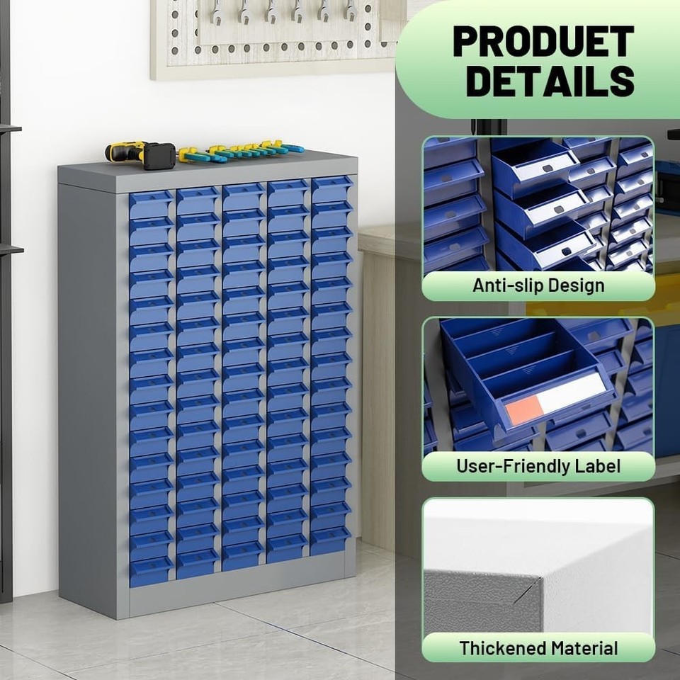 75 Drawers Parts Cabinet, Bolt & Nut Storage, Hardware Tool ...
