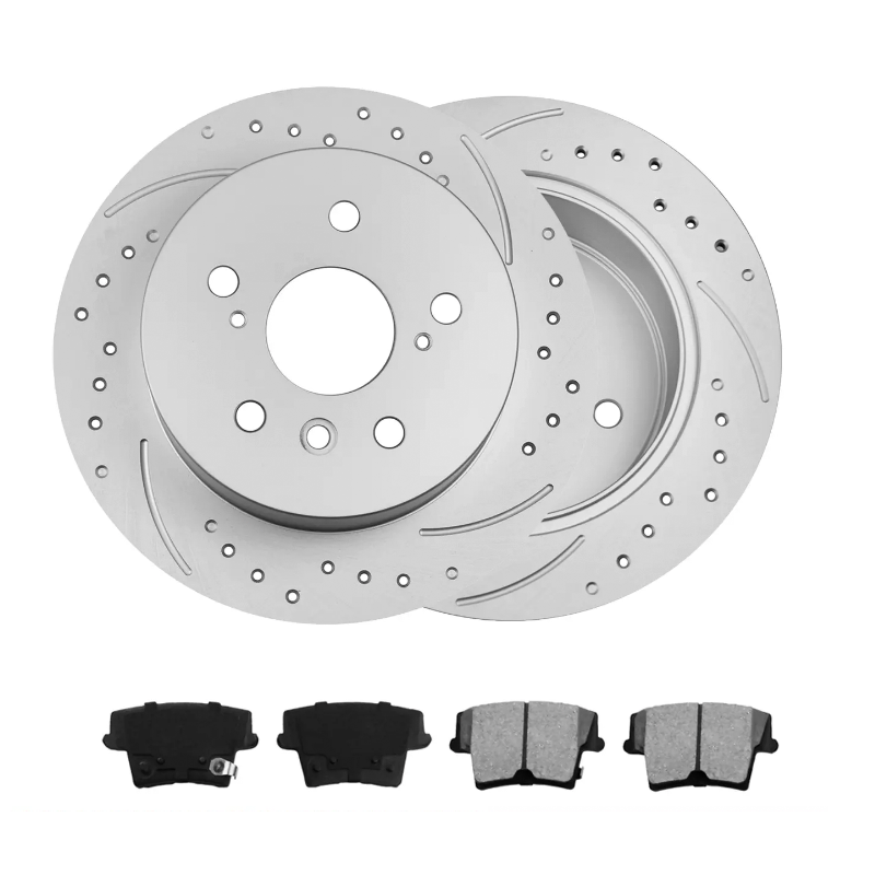 FWD Front Rear Brake Rotors Ceramic Brake Pad Kit for 2017 2018 2019 ...