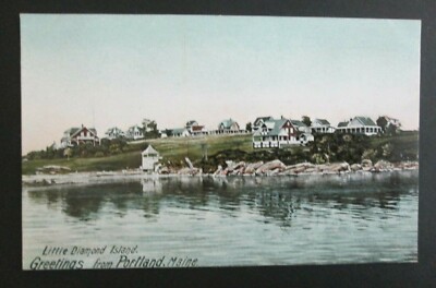Little Diamond Island Casco Bay Portland ME Unposted DB Postcard | eBay
