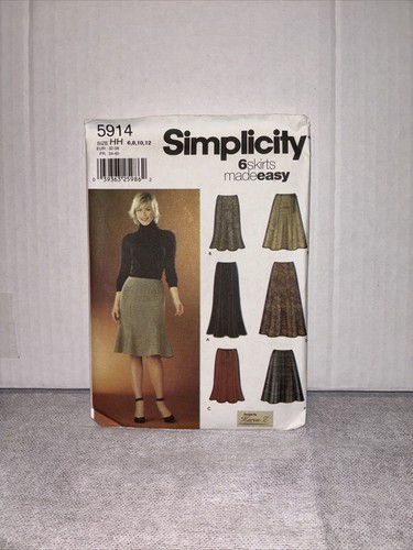 Simplicity 5914 Skirts 6 Made Easy 6-12 No Waistband Sewing Pattern ...