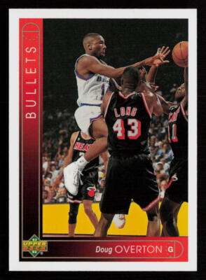 Doug Overton 1993-94 Upper Deck #326 Washington Bullets Basketball Card ...