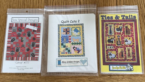 3 Quilt Cat Pattern’s. New In Bags. Mary Graham Designs,Joni Pike ...
