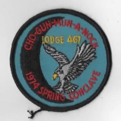 OA Cho-Gun-Mun-A-Nock Lodge 467 1974 Spring Conclave BLK Bdr. WAC 172 ...