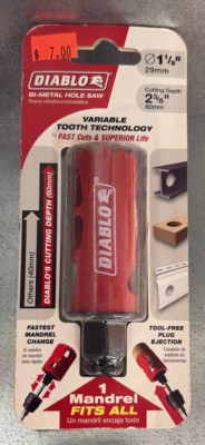 Diablo Tools 1-1/8" Bi-Metal Hole Saw Quick Change *DHS1125 | eBay