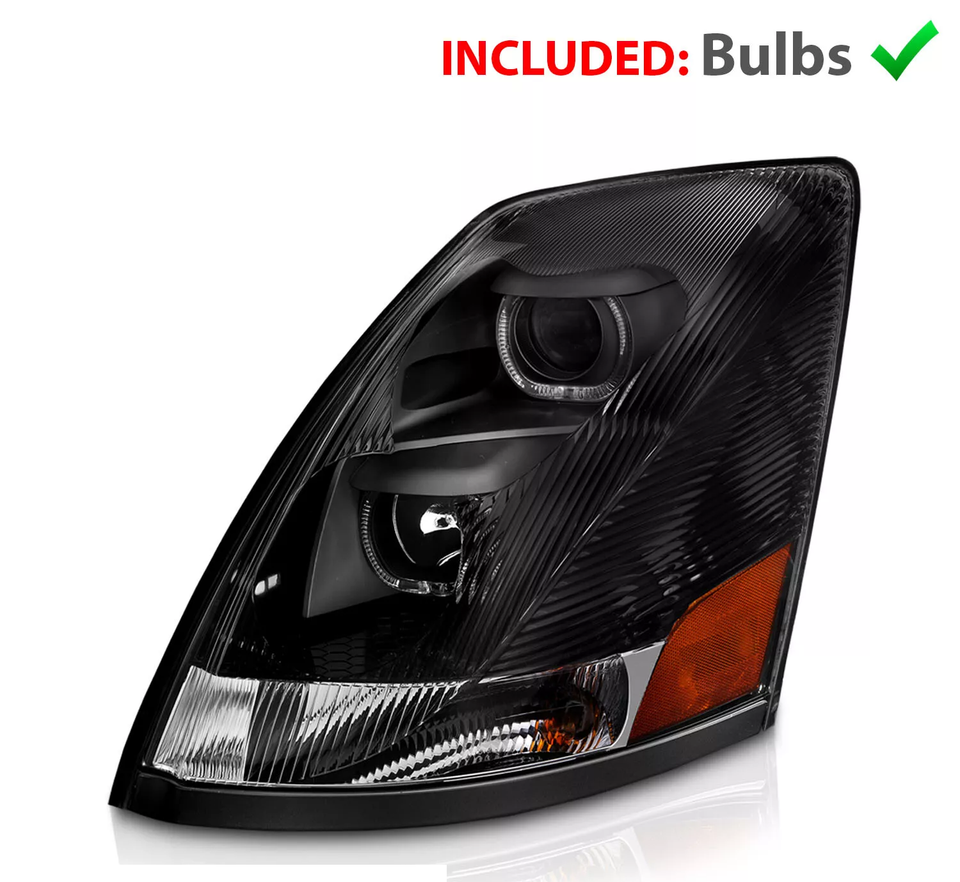 Eagle Eye Head Light Black LED Light U Bar Driver Side For 04-15 Volvo ...