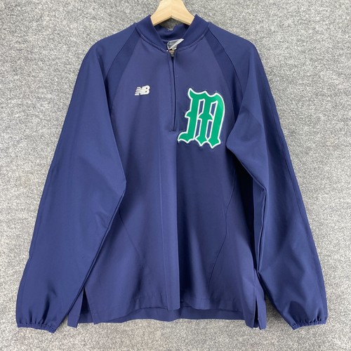 New Balance Activewear Track Jacket Men M Medium Blue Zipper Lined High ...