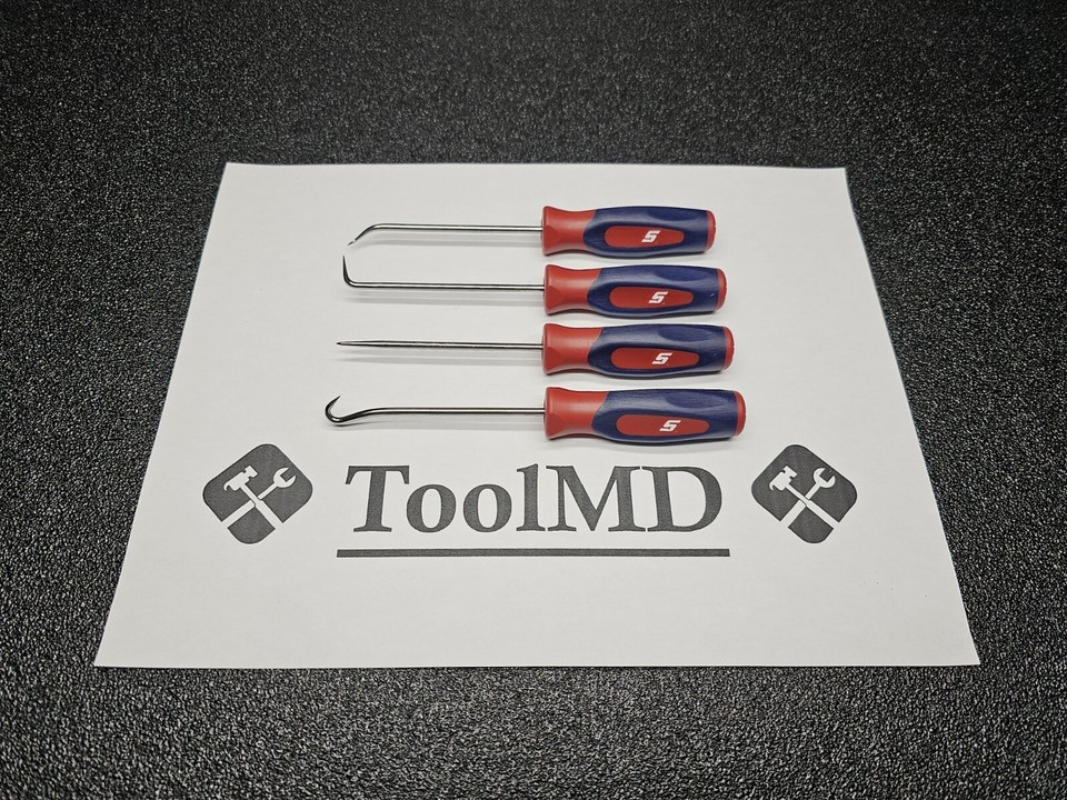 Snap-on Tools USA RARE 4pc RED WHITE & BLUE Mini Awl Hook Pick Set ...