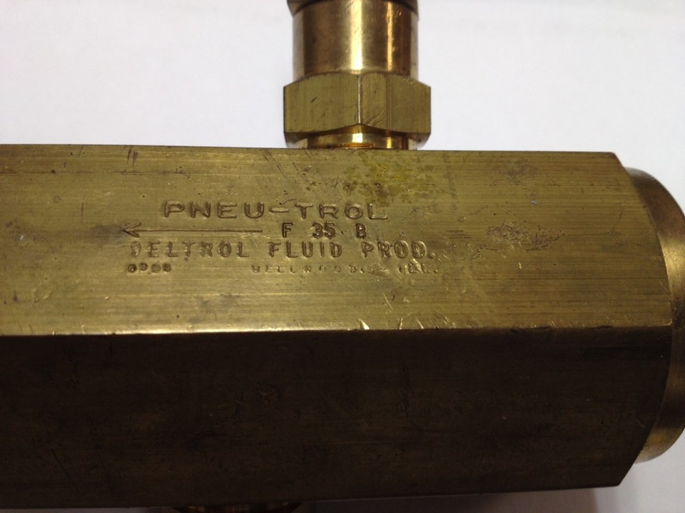Pneu-trol F35B, Flow Control Valve, 3/4" NPT, Female-to-Female, Brass ...