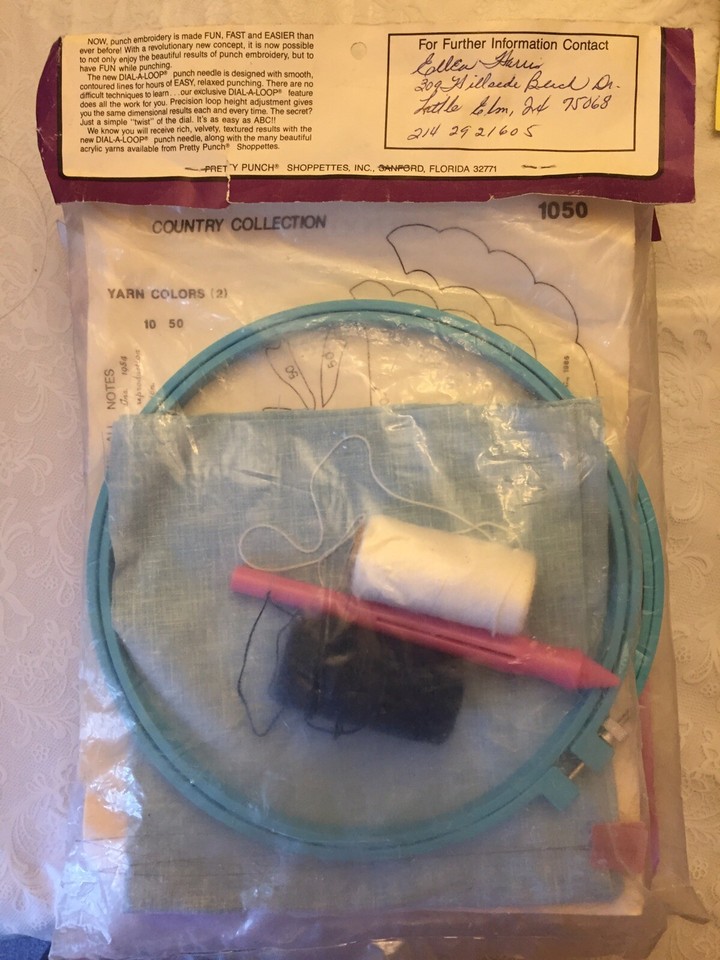 VTG PRETTY PUNCH STARTER PAK Embroidery Country Goose Pattern Kit K ...