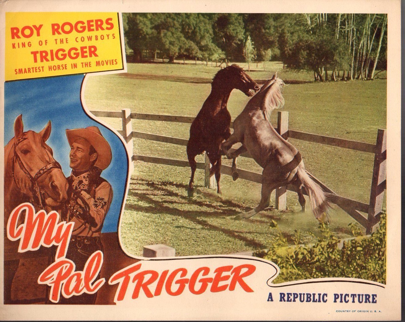 Roy Rogers My Pal Trigger Original 11x14" Lobby Card #M7534 | eBay