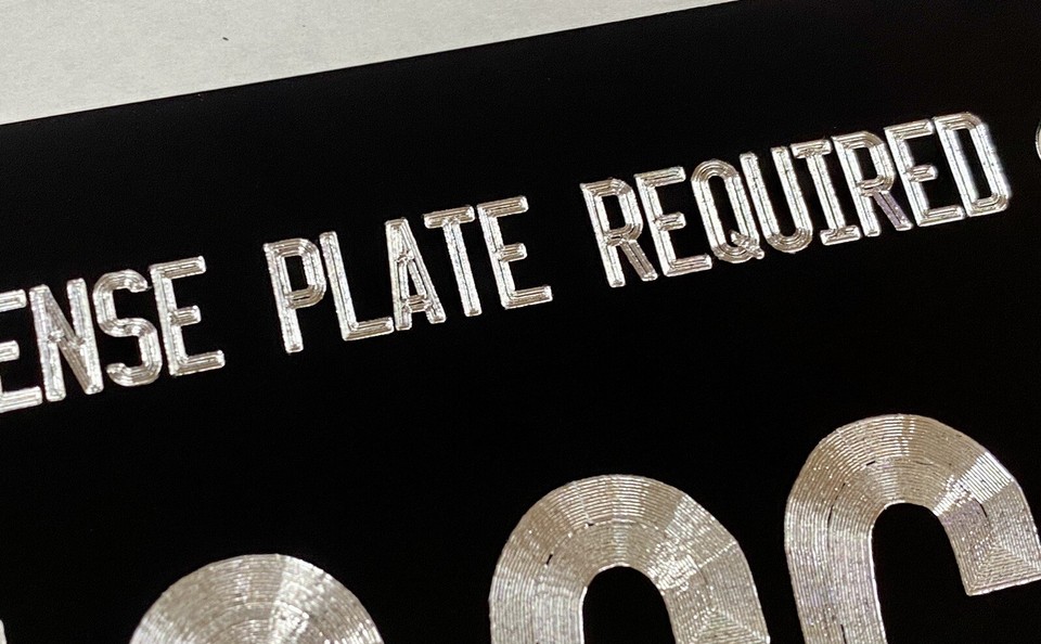 Scooter Moped Tag No License Plate Required 49cc Diamond Etched Metal ...