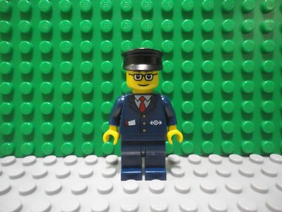 Lego mini figure Train Railway Conductor | eBay