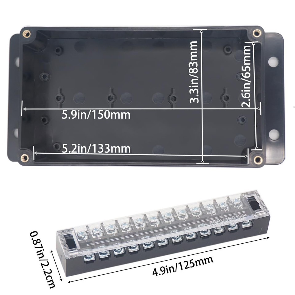 YETLEBOX Watertight Junction Box, IP67 Waterproof Electrical Project ...