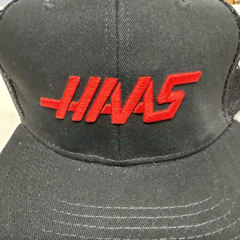 HAAS Logo Nascar Formula 1 Baseball Cap Trucker Hat Adult Black Mesh ...