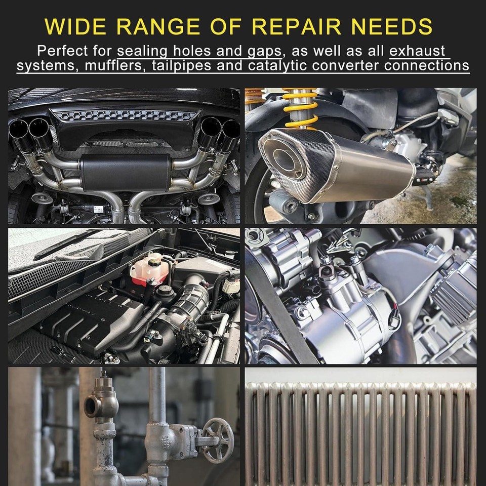 High Temp Exhaust Repair Kit, Muffler Repair Kit & Exhaust Sealant, Exhaust Leak | eBay