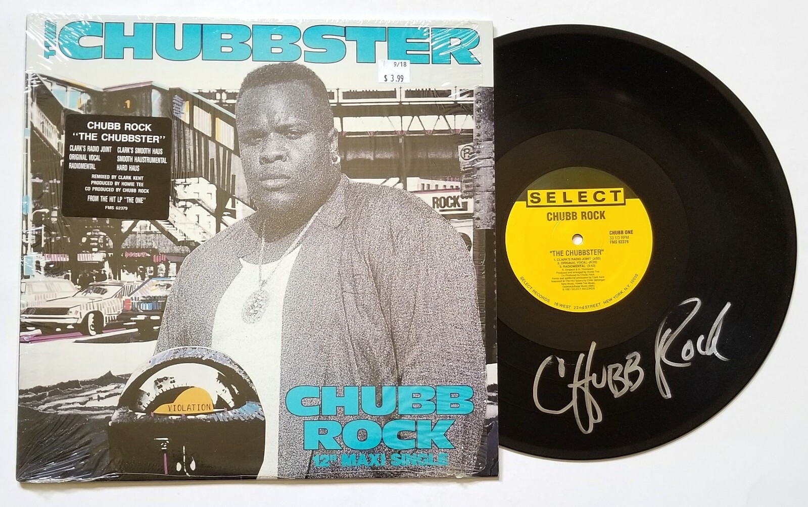 Chubb Rock REAL hand SIGNED The Chubbster Vinyl Record #2 COA ...