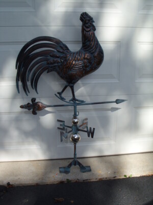Weathervanes & Lightning Rods - Copper Rooster Weather Vane