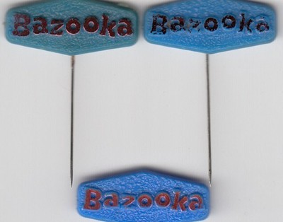 Plastic pin 3 pins badge anstecknadel BAZOOKA CHEWING GUM candies | eBay