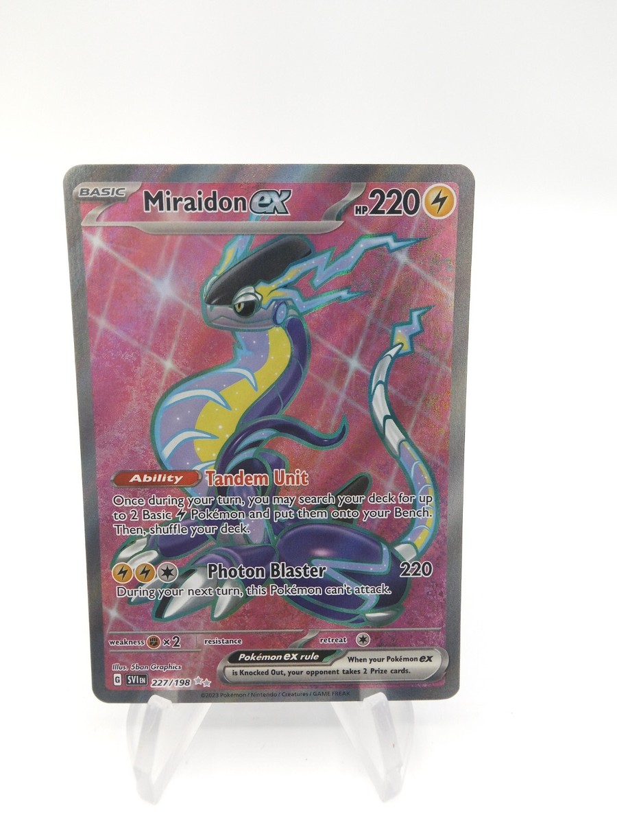 Pokemon Gold Pokemon Scarlet Pokemon Miraidon Ex 227/198 Holo Full Art ...