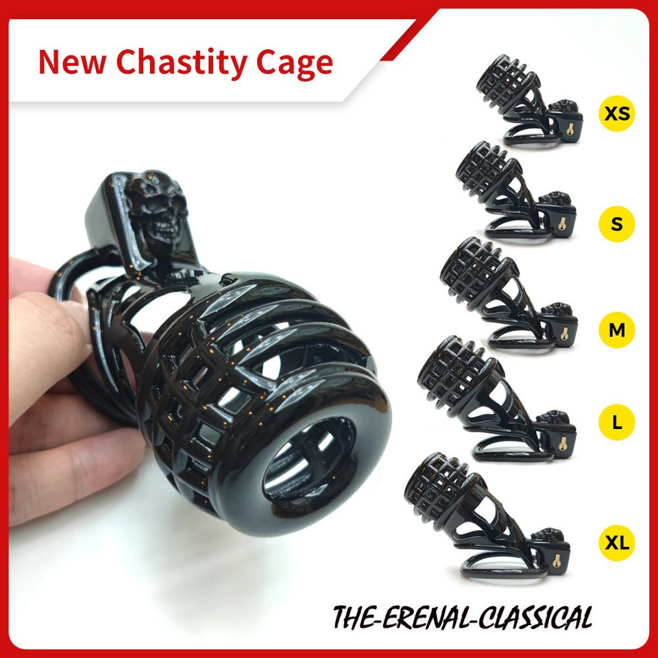Slaver Chastity Devices Sissy Black Cage Rings Crossdresser Transgender ...
