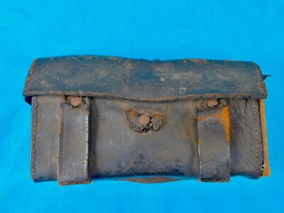 Antique US Civil War Leather Musket Rifle Ammo Pouch Case Holder | eBay