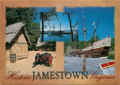 Postcard 3 Views of Historic Jamestown, Virginia | eBay