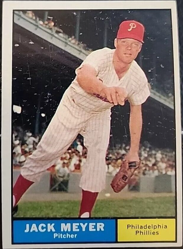 1961 Topps Baseball # 111 Jack Meyer, Philadelphia Phillies, EX ...