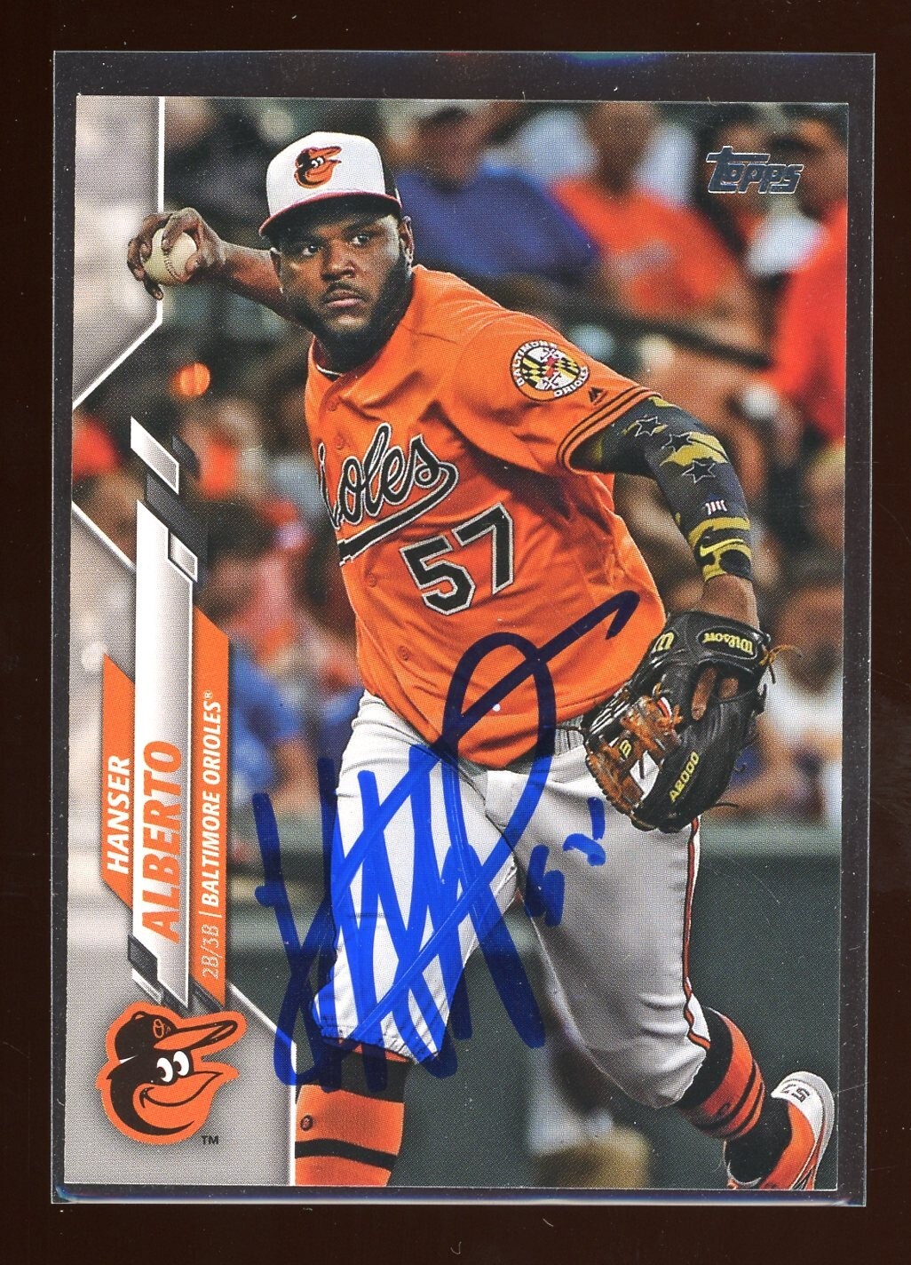 2020 Topps HANSER ALBERTO Signed Card autograph auto ORIOLES | eBay