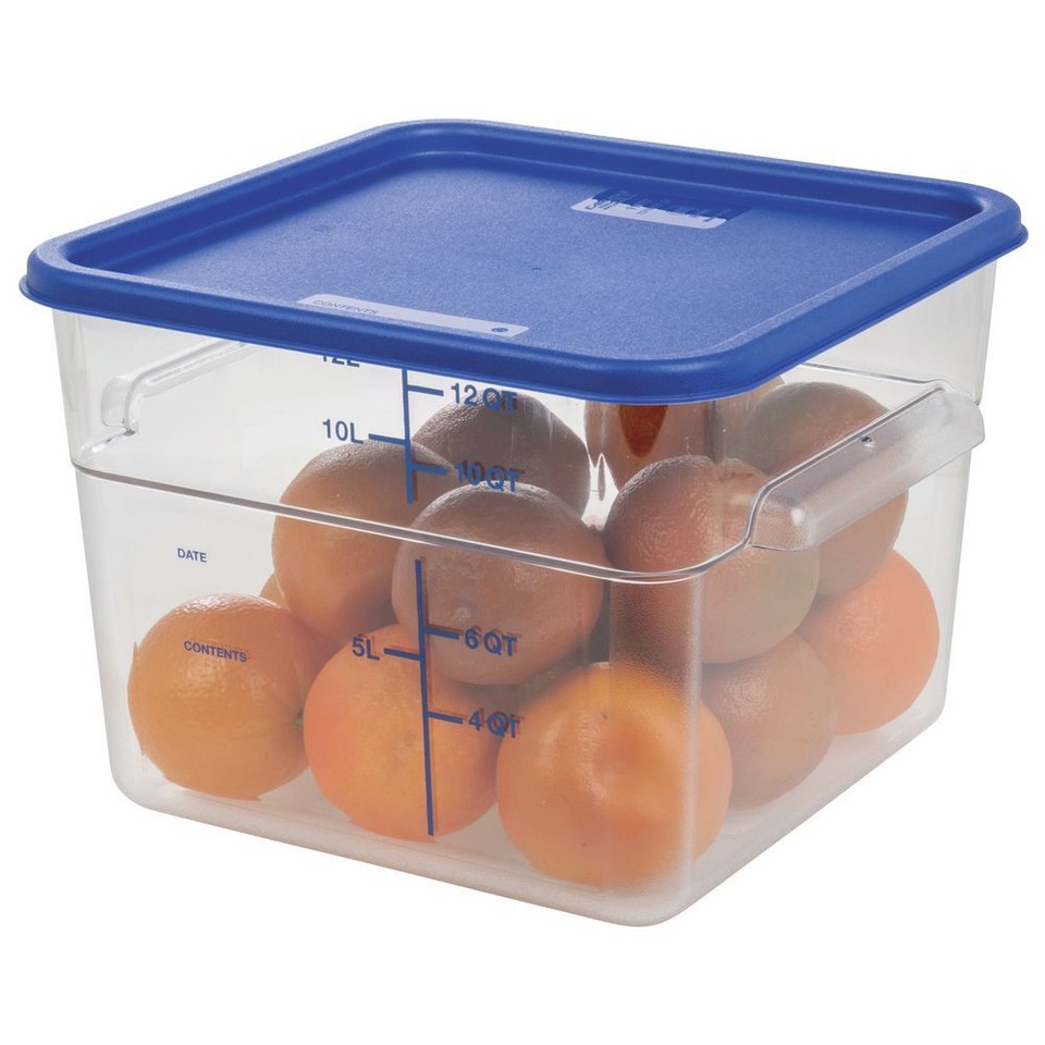 Carlisle 12 Qt Clear Plastic Square Container - 11"L x 11"W x 8 1/4"D ...