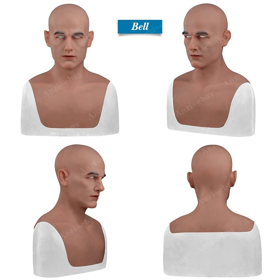 Anzi Silicone Young Old Man Mask Face Props Hoods Headwear for ...