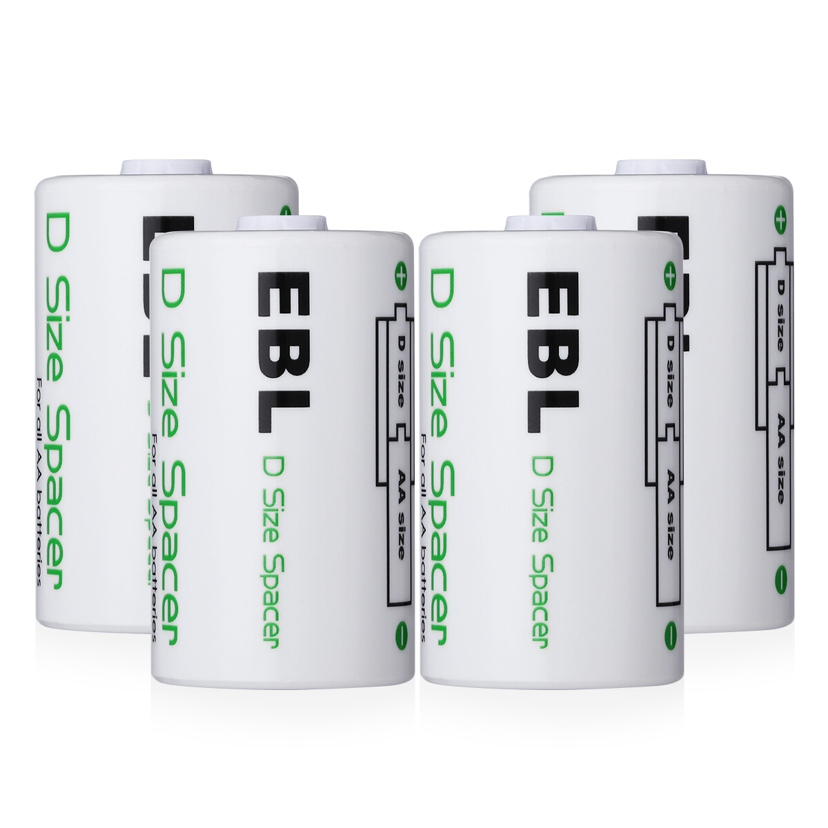 D Size Battery Adapters AA To D Size Battery Spacer Converter Case Use ...