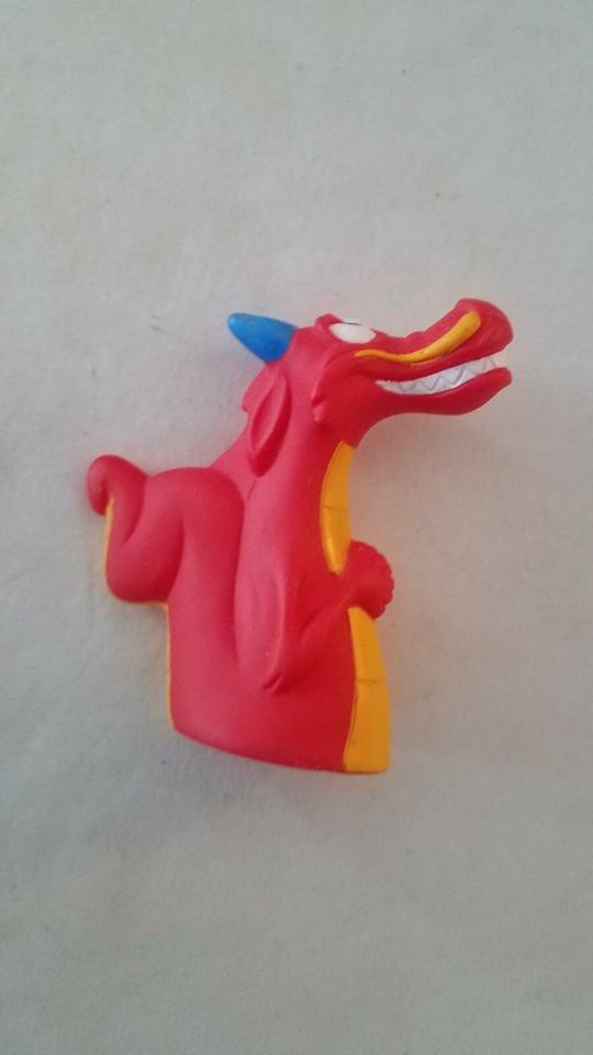 VTG 1998 Disney / Blockbuster MUSHU FINGER PUPPET Mulan Promo Dragon ...