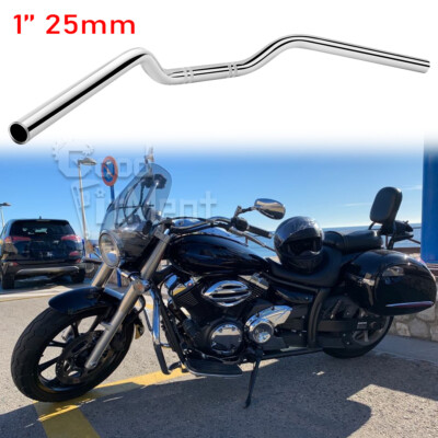 Chrome Handlebars 1" 25mm Motorcycle Handle Bar For Yamaha Bolt XVS950 ...