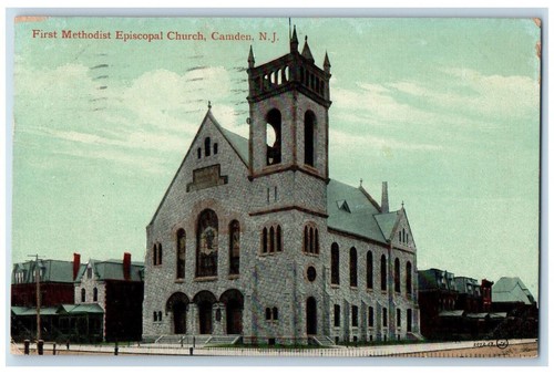 1910 First Methodist Episcopal Church Camden New Jersey NJ Antique ...