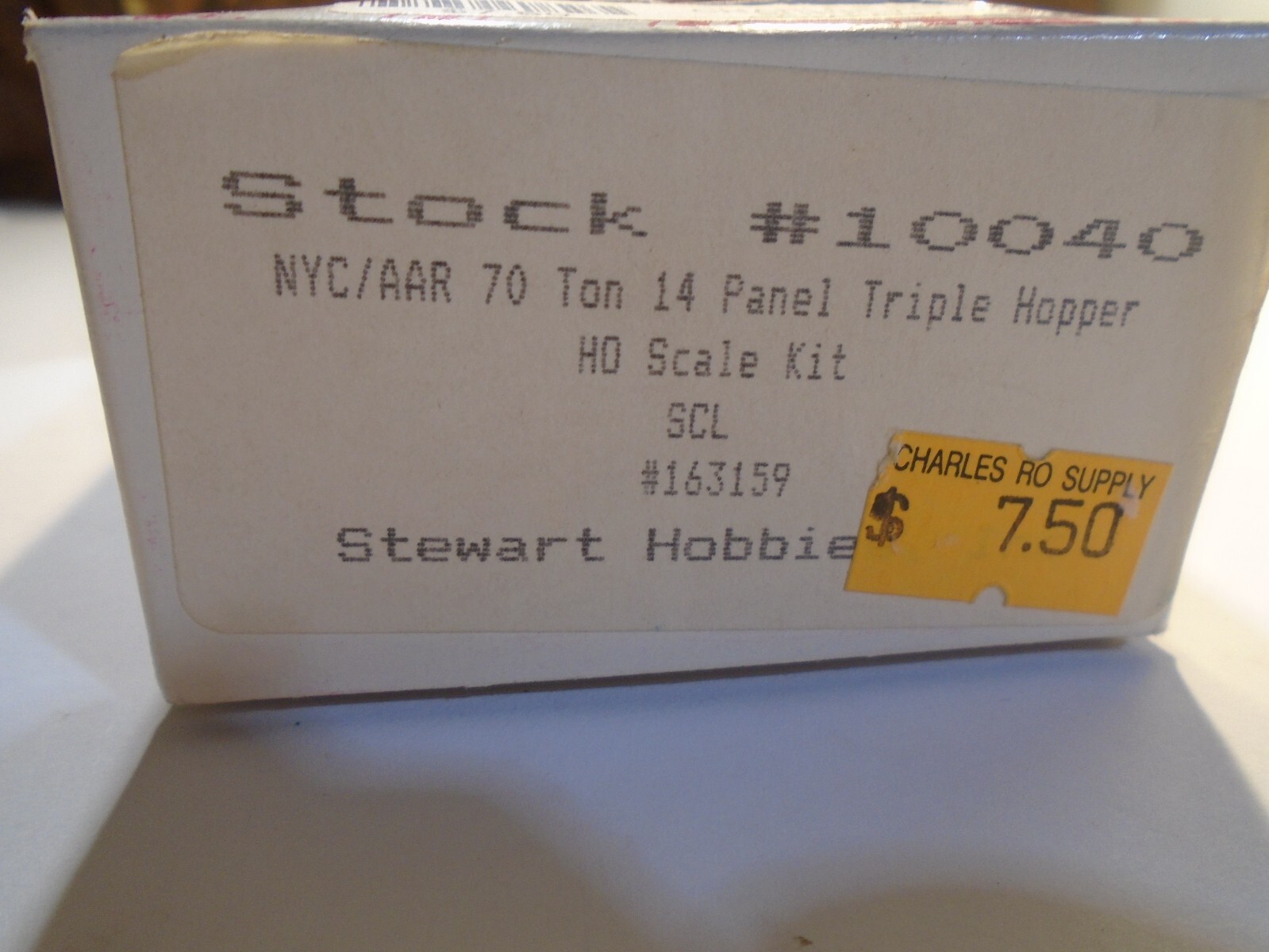STEWART HOBBIES HO 100040 SCL TRIPLE HOPPER 163159, COMPLETE,ORIG BOX 5 ...