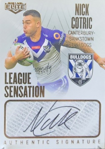 Nick Cotric Canterbury Bulldogs 2021 NRL Elite League Sensation ...