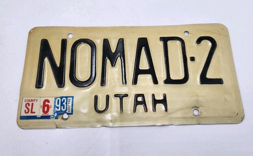 Vintage Utah Personalized License Plate "NOMAD-2" Vanity | eBay