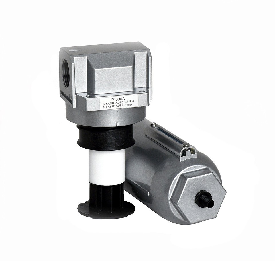 1" Inline Air Compressor In Line Water Moisture Filter Trap Separator ...