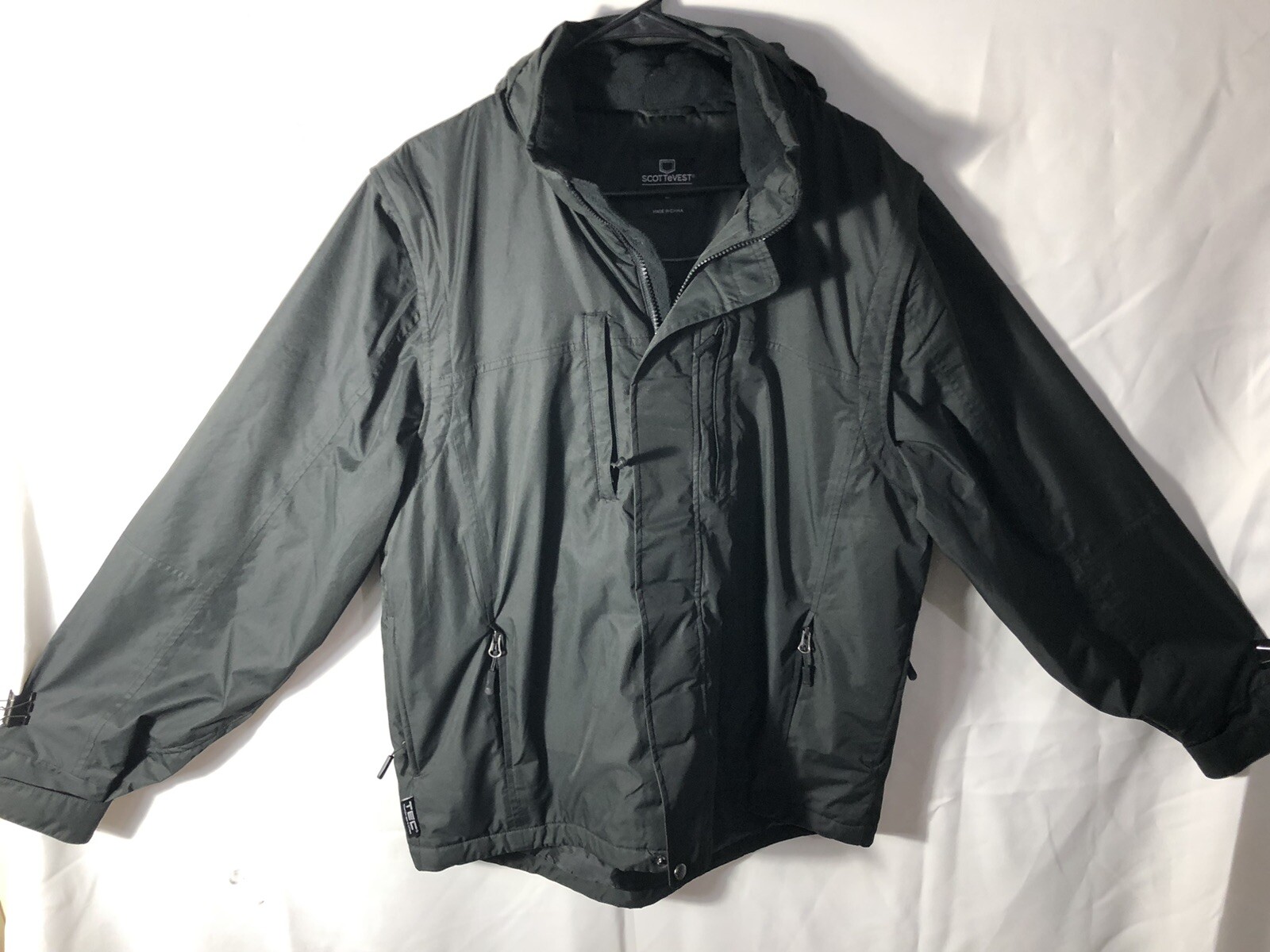 ScotteVest Mens TEC Hooded Jacket Removable Sleeves L… - Gem